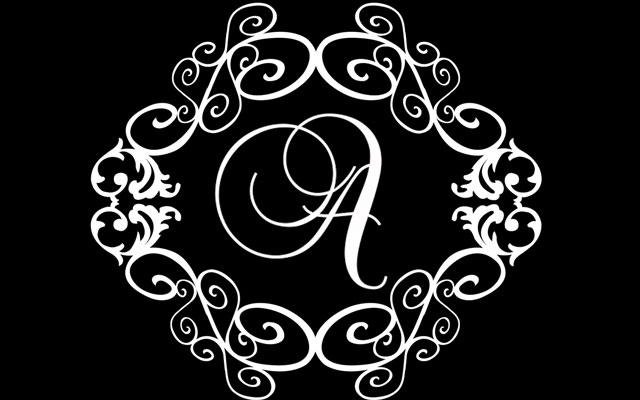 Monogram projection made custom for weddings in Dallas and Fort Worth